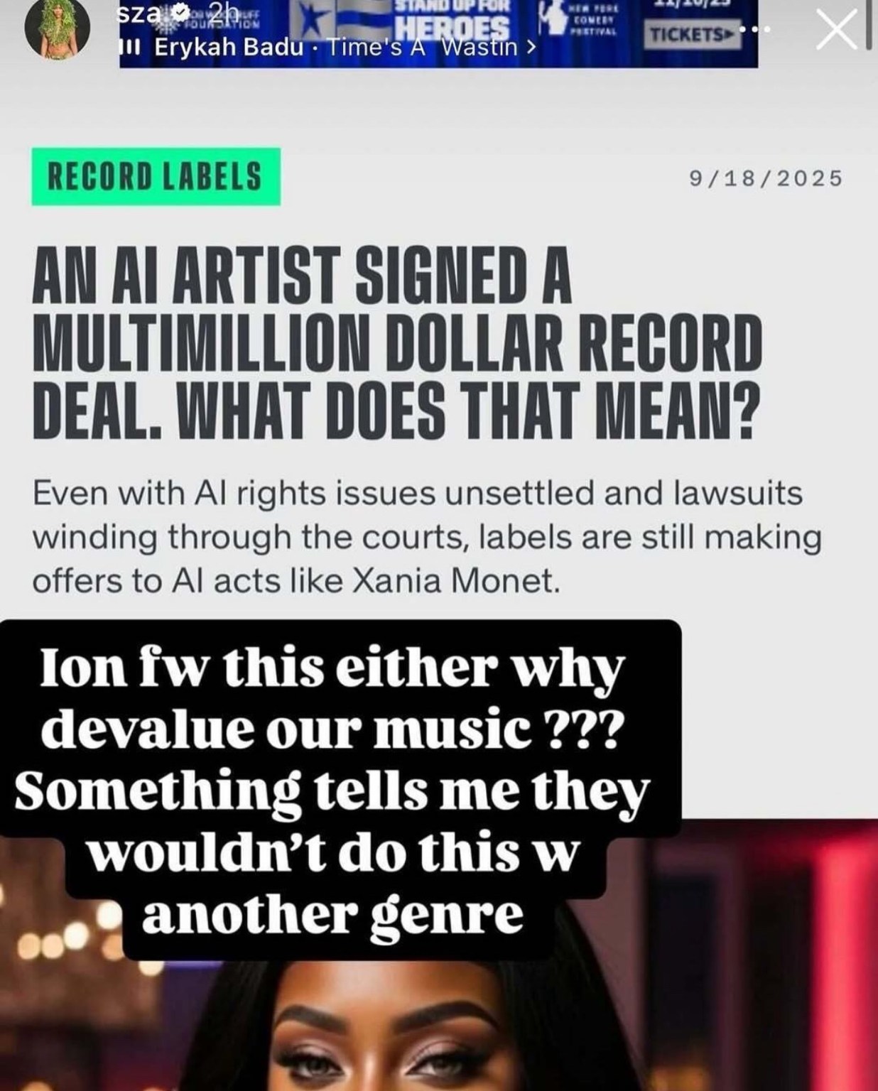 SZA, CHLOE BAILEY & KEHLANI SPEAK OUT: AI CAN’T REPLACE ARTISTS